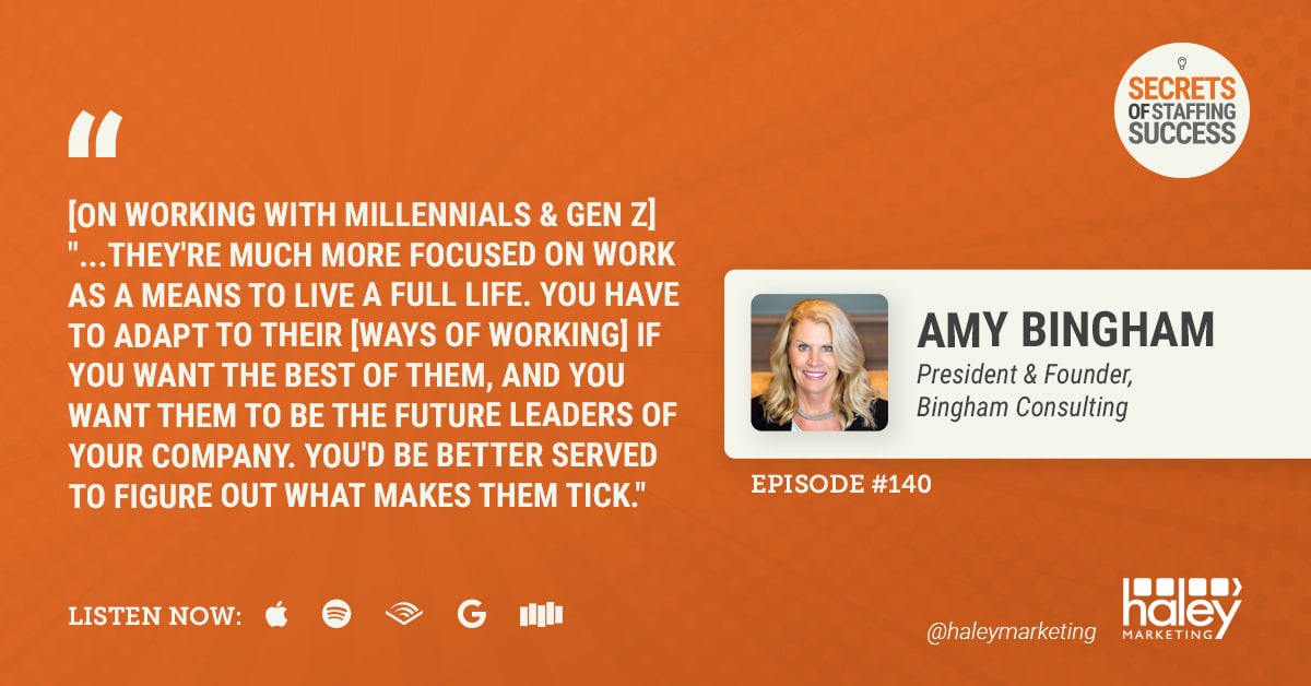 Amy Bingham - Secrets of Staffing Success | Haley Marketing Group