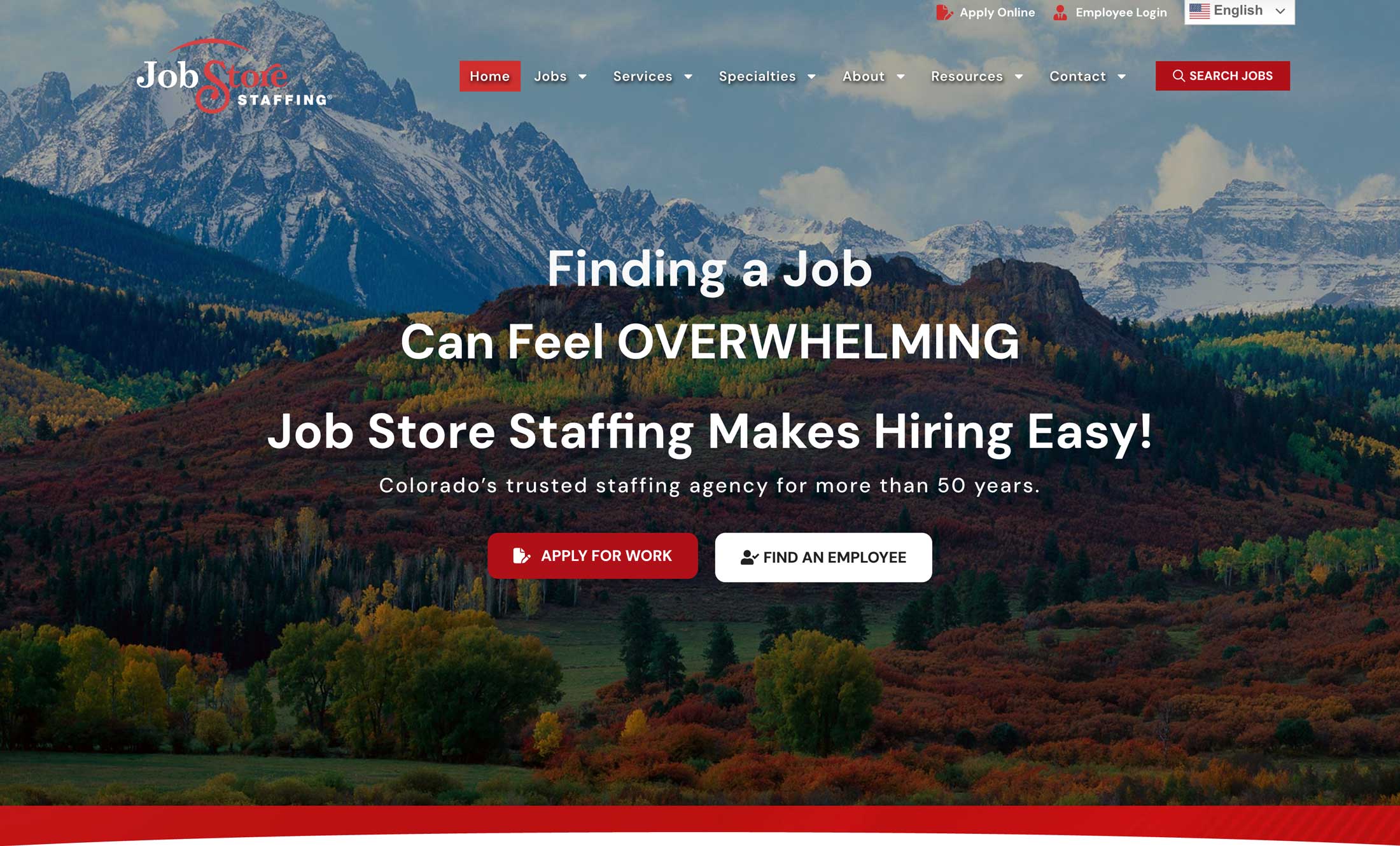 Job Store Staffing Staffing Website | Staffing Website Design by Haley ...
